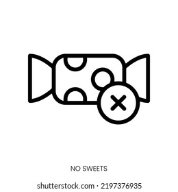 No Sweets Icon Line Art Style Stock Vector (Royalty Free) 2197376935 ...
