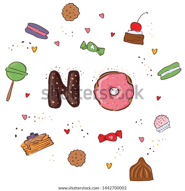 No Sweets Vector Banner Design Text Stock Vector (Royalty Free ...