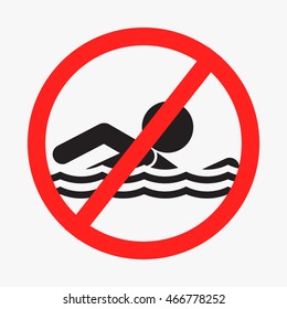 No Swimming Vector Image Stock Vector (Royalty Free) 466778252 ...