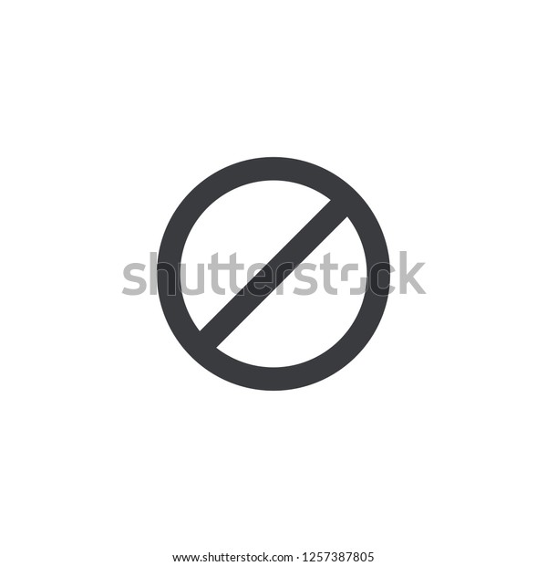 No Symbol Icon No Symbol Shape Stock Vector (Royalty Free) 1257387805 ...