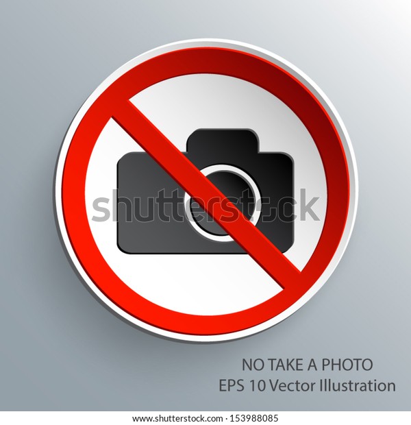 No Take Photo Sign 3d Paper Stock Vector (Royalty Free) 153988085 ...