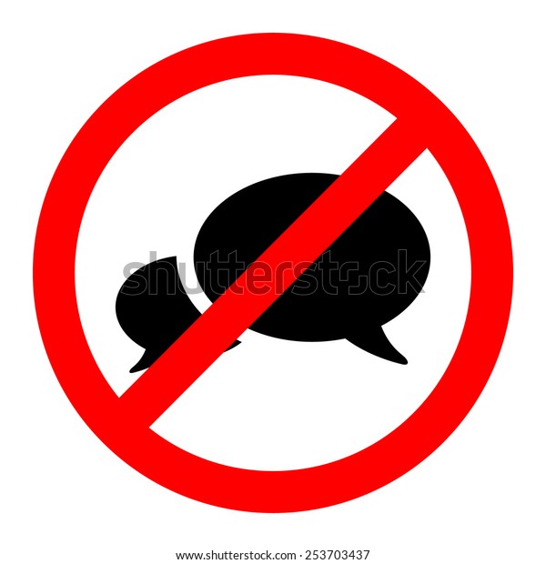 No Talk Icon Great Any Use Stock Vector (Royalty Free) 253703437