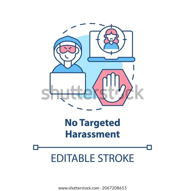 No Targeted Harassment Concept Icon Social Stock Vector (Royalty Free ...