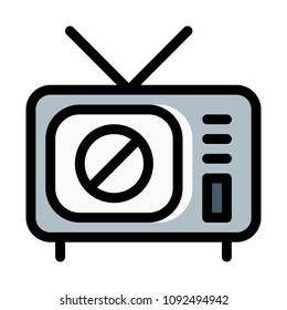 No Television Sign Stock Vector (Royalty Free) 1092494942 | Shutterstock