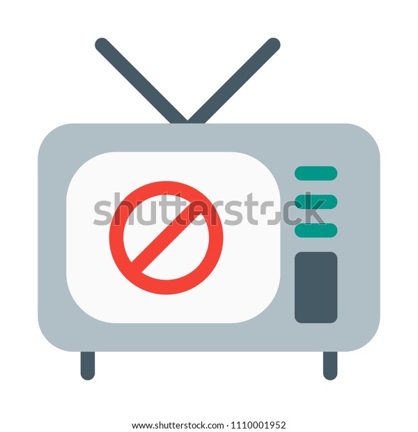 No Television Sign Stock Vector (Royalty Free) 1110001952 | Shutterstock