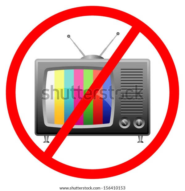 No Television Sign Stock Vector (Royalty Free) 156410153