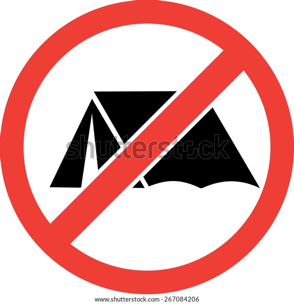 No Tents Symbol Sign Vector Illustration 库存矢量图（免版税）267084206 | Shutterstock
