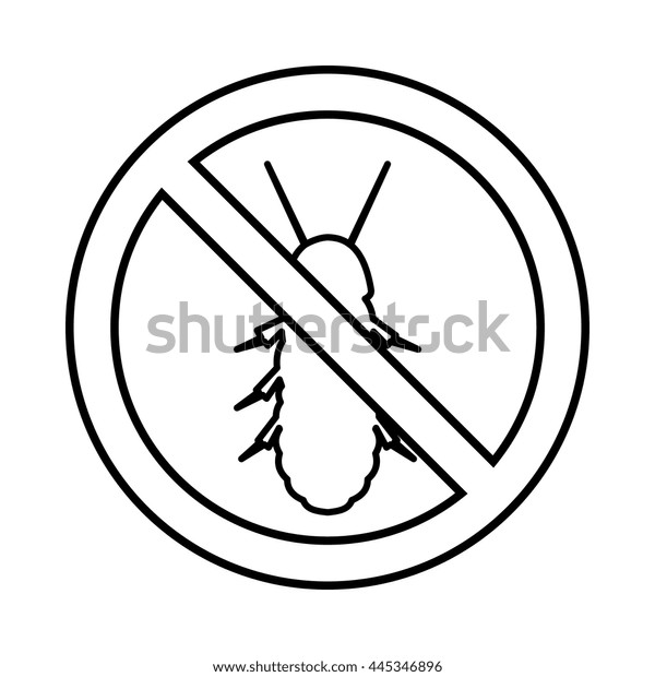No Termite Sign Icon Outline Style Stock Vector (Royalty Free ...