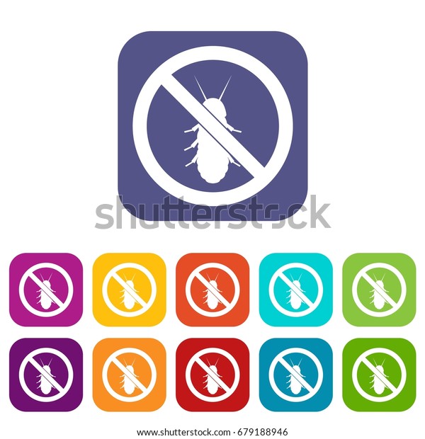 No Termite Sign Icons Set Vector Stock Vector (Royalty Free) 679188946 ...