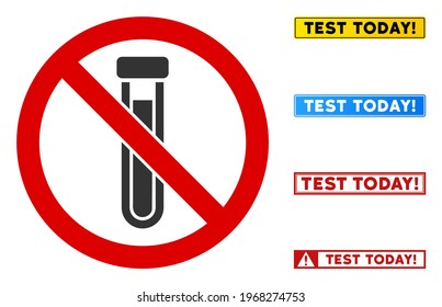 No Testtube Sign Words Rectangle Frames Stock Vector (Royalty Free ...