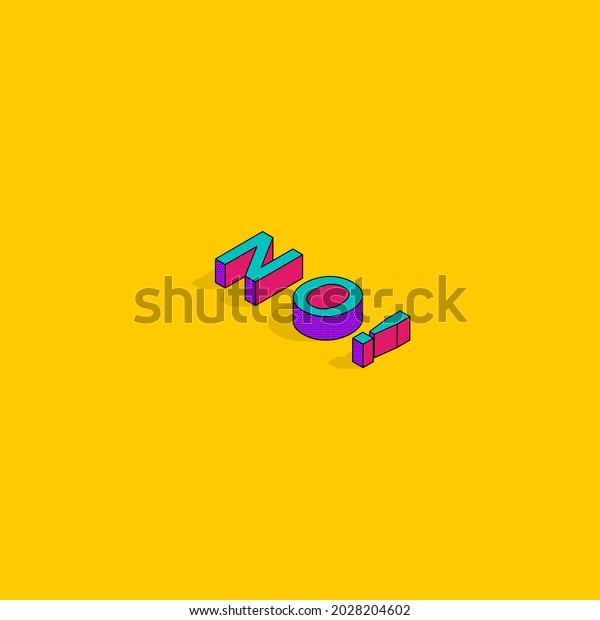 No Text 3d Isometric Font Design Stock Vector (Royalty Free) 2028204602