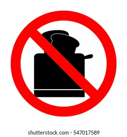 Vektor Stok No Toaster Simple Sign (Tanpa Royalti) 547017589 | Shutterstock