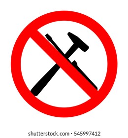 No Tools Sign Illustration Stock Vector (Royalty Free) 545997412 ...
