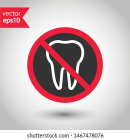 No Tooth Icon Prohibited Tooth Vector: เวกเตอร์สต็อก (ปลอดค่าลิขสิทธิ์ ...