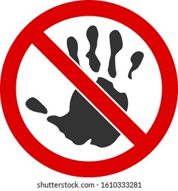 No Touch Hand Vector Icon Flat Stock Vector (Royalty Free) 1610333281 ...