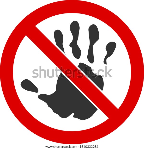 No Touch Hand Vector Icon Flat Stock Vector (Royalty Free) 1610333281 ...