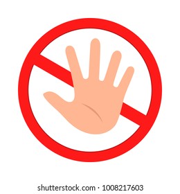 No Touching Vector Warning Sign Stock Vector (Royalty Free) 1008217603 ...