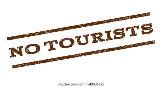 No Tourists Watermark Stamp Text Caption: vector de stock (libre de ...