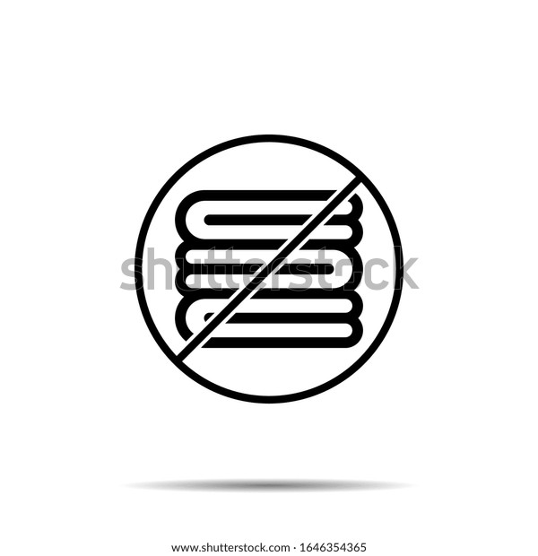 No Towels Icon Simple Thin Line Stock Vector (Royalty Free) 1646354365 ...