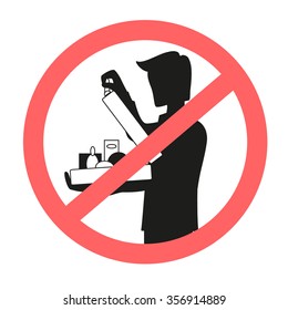 No Trade Agent Sign Red Round Stock Vector (Royalty Free) 356914889 ...