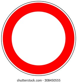 No Vehicles Traffic Sign Vector Eps10 Stock Vector (Royalty Free ...
