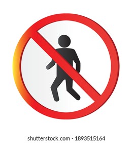 Vektor Stok No Traffic Sign Vector Illustration White (Tanpa Royalti ...