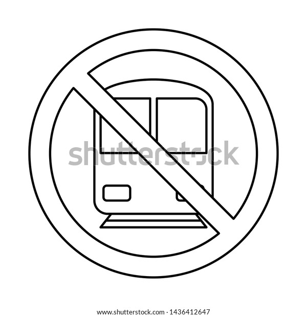 No Train Forbidden Train Icon No Stock Vector (Royalty Free) 1436412647 ...