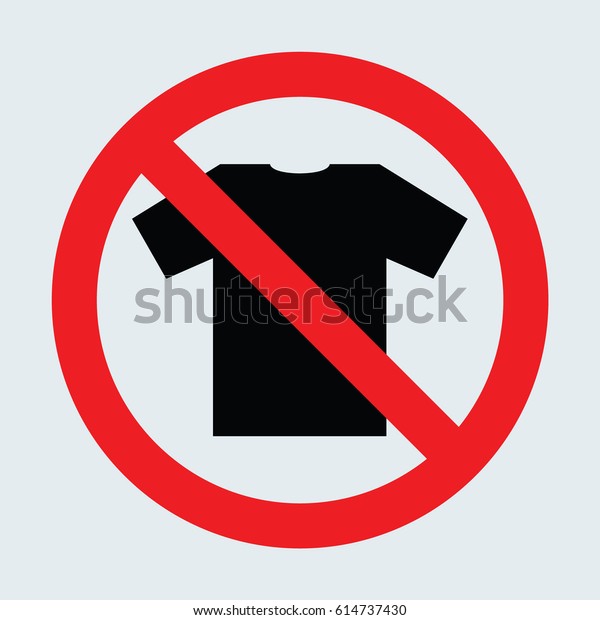 No Tshirt Sign Gray Stock Vector (Royalty Free) 614737430 | Shutterstock