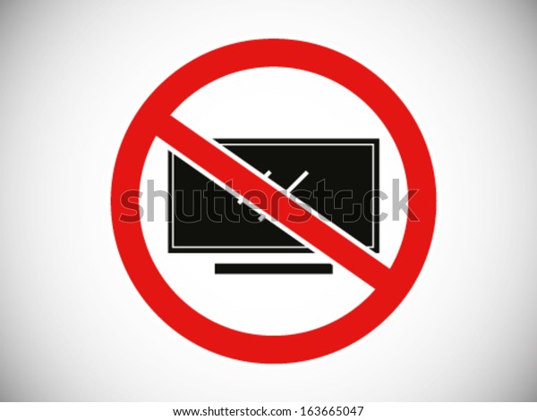 No Tv Stock Vector (Royalty Free) 163665047 | Shutterstock