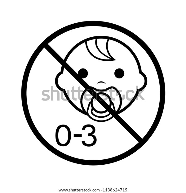 No Under Three Years Age Symbol Stock Vector (Royalty Free) 1138624715 ...