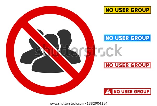No User Group Sign Phrases Rectangle Stock Vector (Royalty Free ...