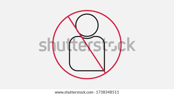 No User Sign Icon Red Prohibition: เวกเตอร์สต็อก (ปลอดค่าลิขสิทธิ์ ...