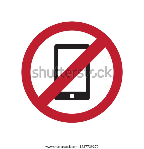 No Using Phone Icon Sign Symbol Stock Vector (Royalty Free) 1237739272 ...