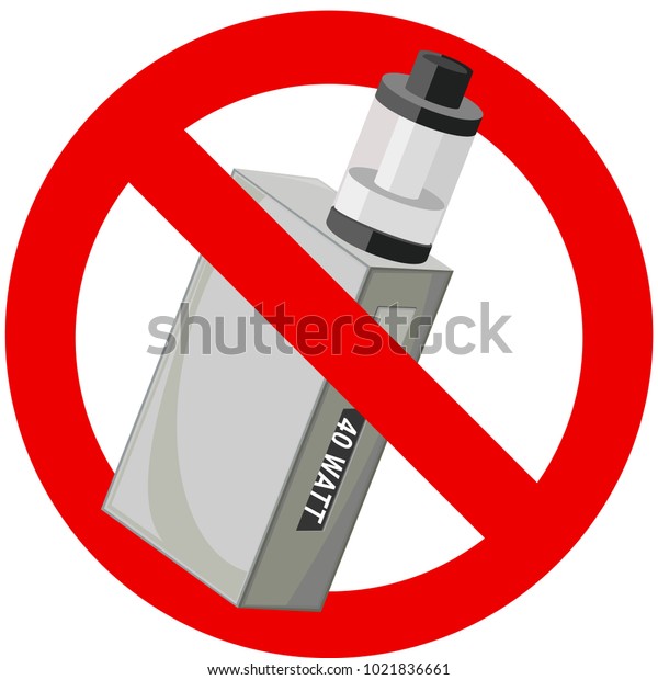 No Vaping Box Mod Vector Illustration Stock Vector (Royalty Free ...