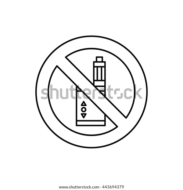 No Vaping Icon Stock Vector (Royalty Free) 443694379 | Shutterstock