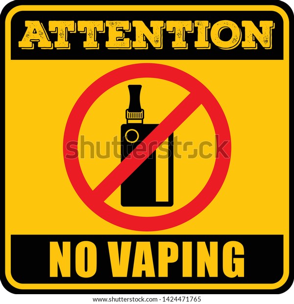 No Vaping Sign Vector Illustration Stock Vector (Royalty Free ...