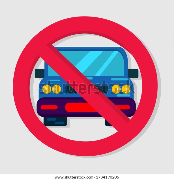 No Vehicle Entry Prohibited Sign Vector Stock Vector (Royalty Free ...