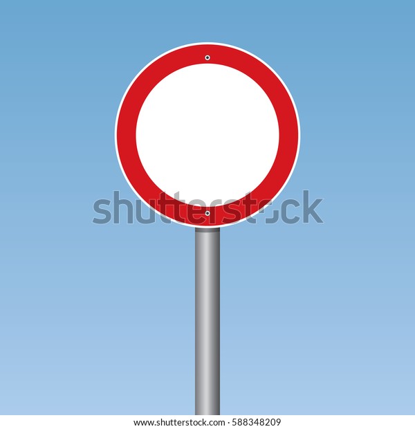 No Vehicles Traffic Road Sign Vector Stock Vector (Royalty Free) 588348209