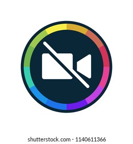 No Video Flat Icon Vector Sign Stock Vector (Royalty Free) 1150138694
