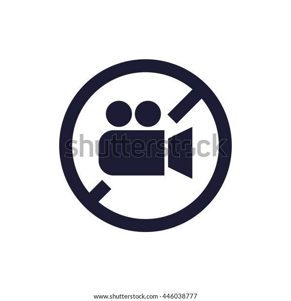 No Video Camera Icon Stock Vector (Royalty Free) 446038777 | Shutterstock