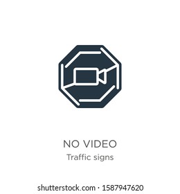 No Video Icon Vector Trendy Flat Stock Vector (Royalty Free) 1587947620 ...