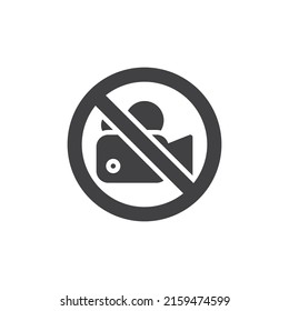 No Video Recording Sign Vector Icon Stock Vector (Royalty Free ...