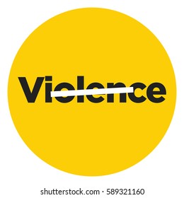 No Violence Sign Stock Vector (Royalty Free) 589321160 | Shutterstock
