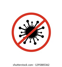 No Virus Icon Vector Linear Style Stock Vector (Royalty Free) 1295885362