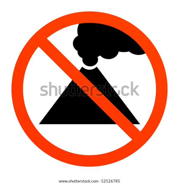 No Volcano Smoke Sign Vector Illustration Stock Vector (Royalty Free ...