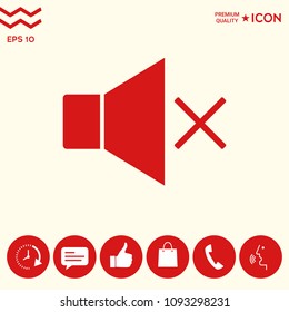 No Volume Icon Stock Vector (Royalty Free) 1093298231 | Shutterstock