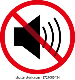 No Volume Sign Isolated Vector Illustration Stock Vector (Royalty Free ...