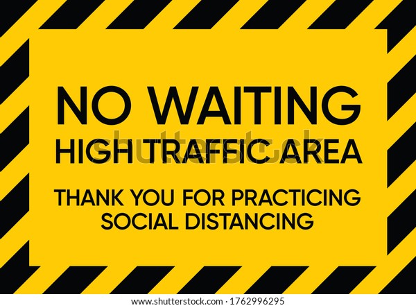 No Waiting High Traffic Area Sign Stock Vector (Royalty Free ...
