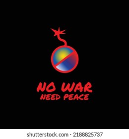 No War Post Design Stop War Stock Vector (Royalty Free) 2188825737 ...