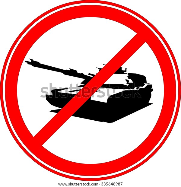 No War Sign On White Background Stock Vector (Royalty Free) 335648987 ...
